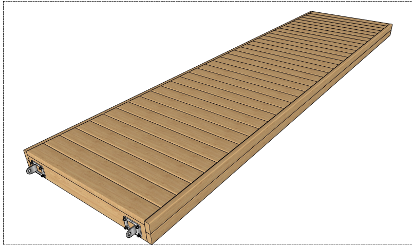 Amphi-Dock 4x16' Dock Section Schematic